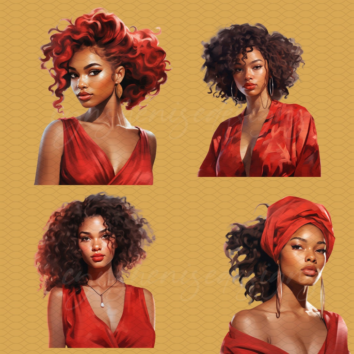 Black Woman Clipart, Black Girl Clipart, Black Girl Magic PNG, Glam ...