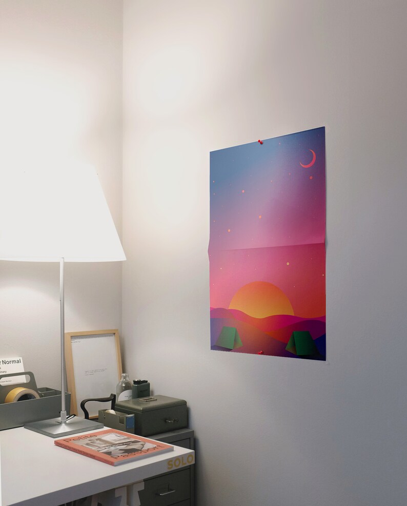 ROOM HANGED POSTER - Realistic Psd Mockup (for Poster Design, Digital ...