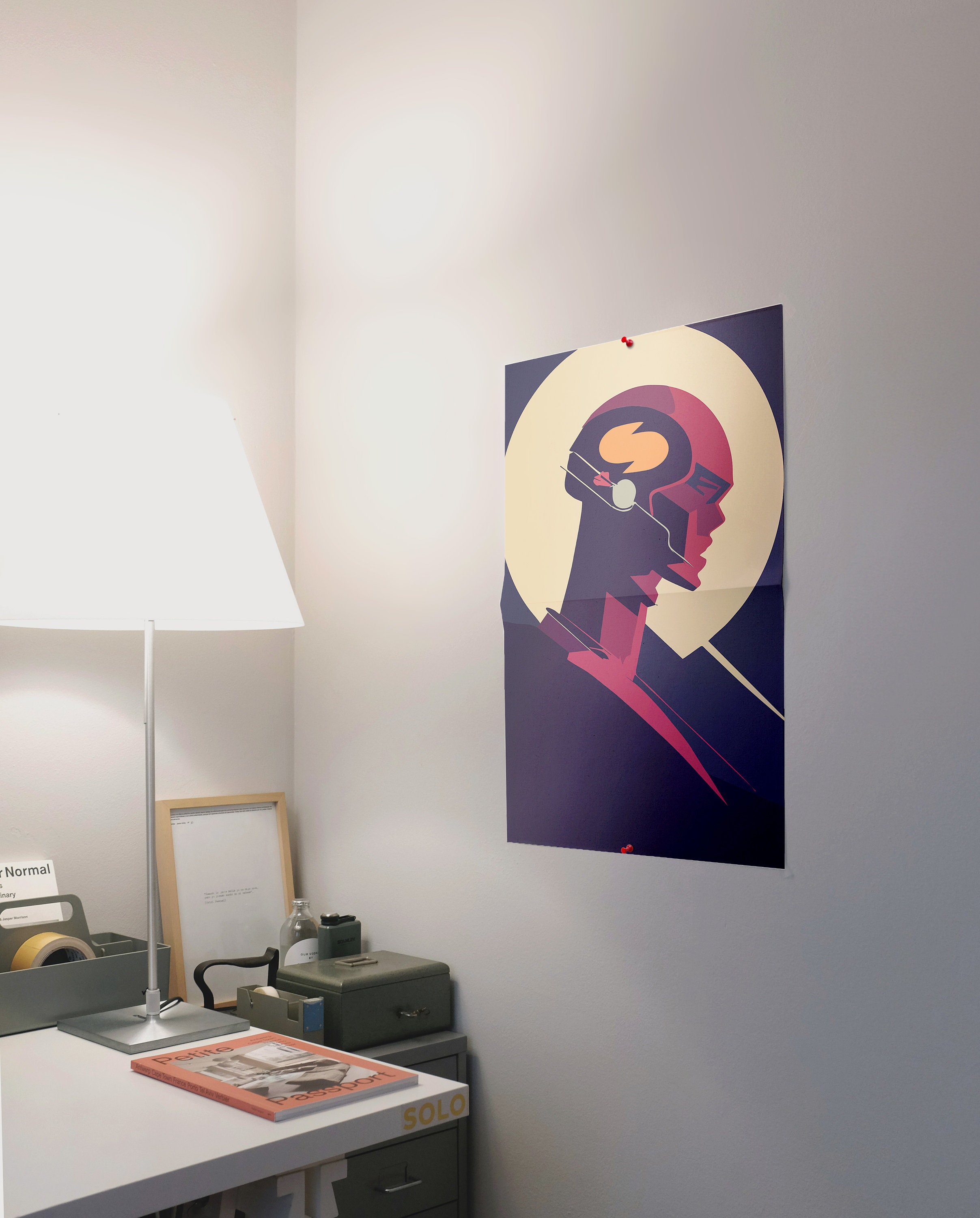 ROOM HANGED POSTER - Realistic Psd Mockup (for Poster Design, Digital ...