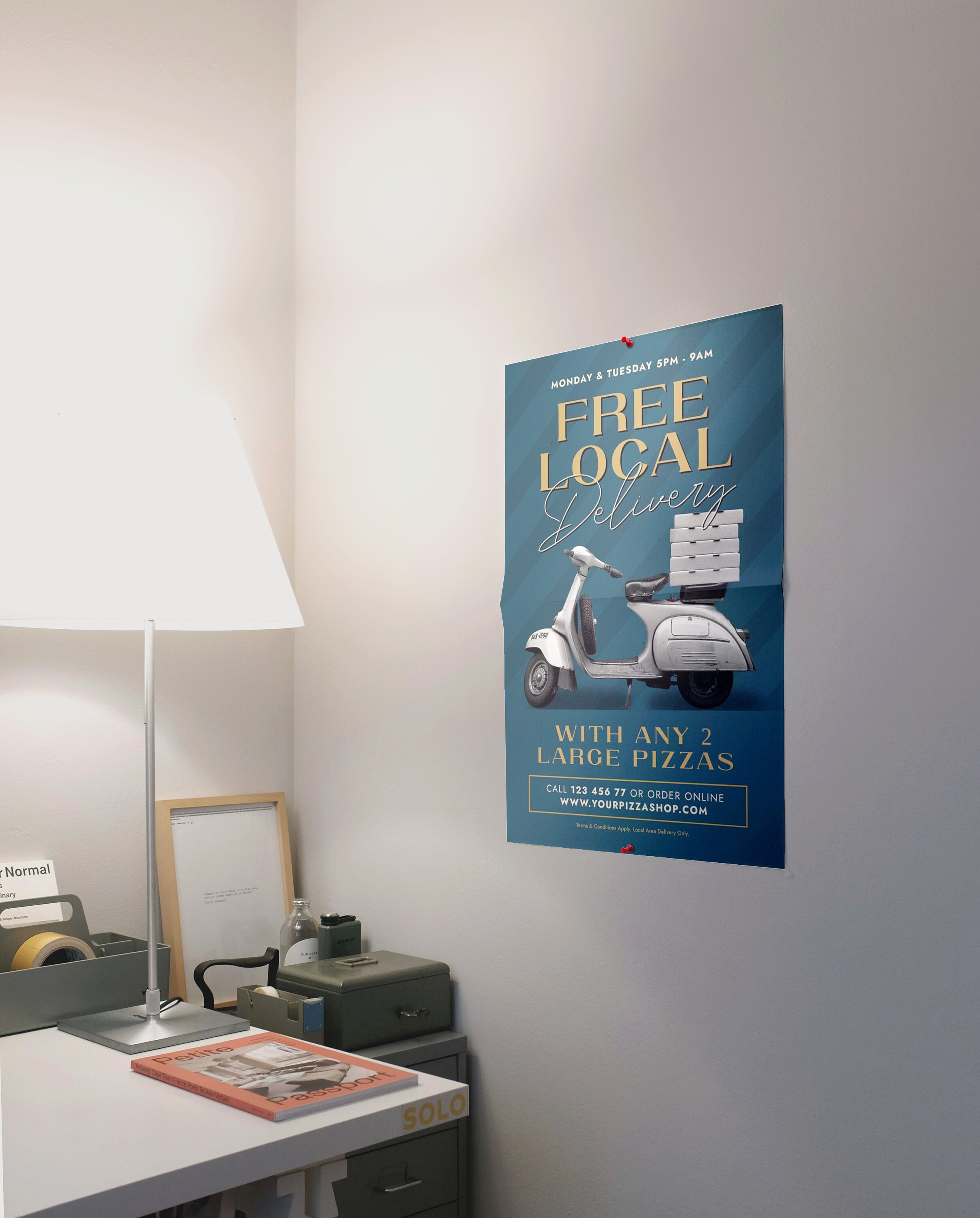 ROOM HANGED POSTER Realistic Psd Mockup for Poster Design, Digital Art ...