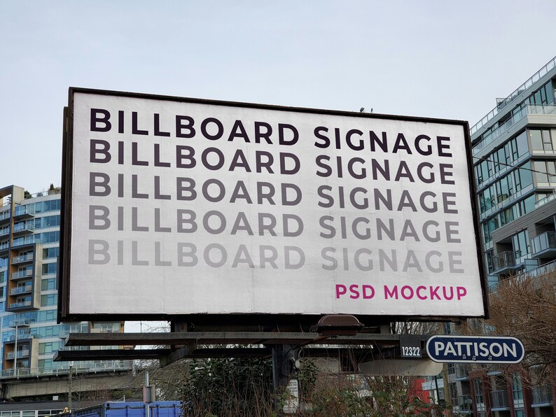 REALISTIC BILLBOARD SIGANE - High Resolution Psd Mockup (signage Design ...