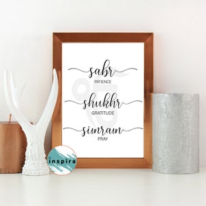 Sabr Shukhr Simran, Digital Download, Sikh Wall Art, Pooja Room Decor ...