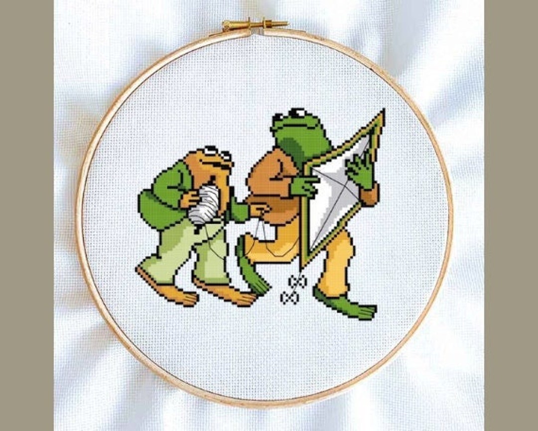 Frog and Toad Fly a Kite - PDF Cross Stitch Pattern - Etsy