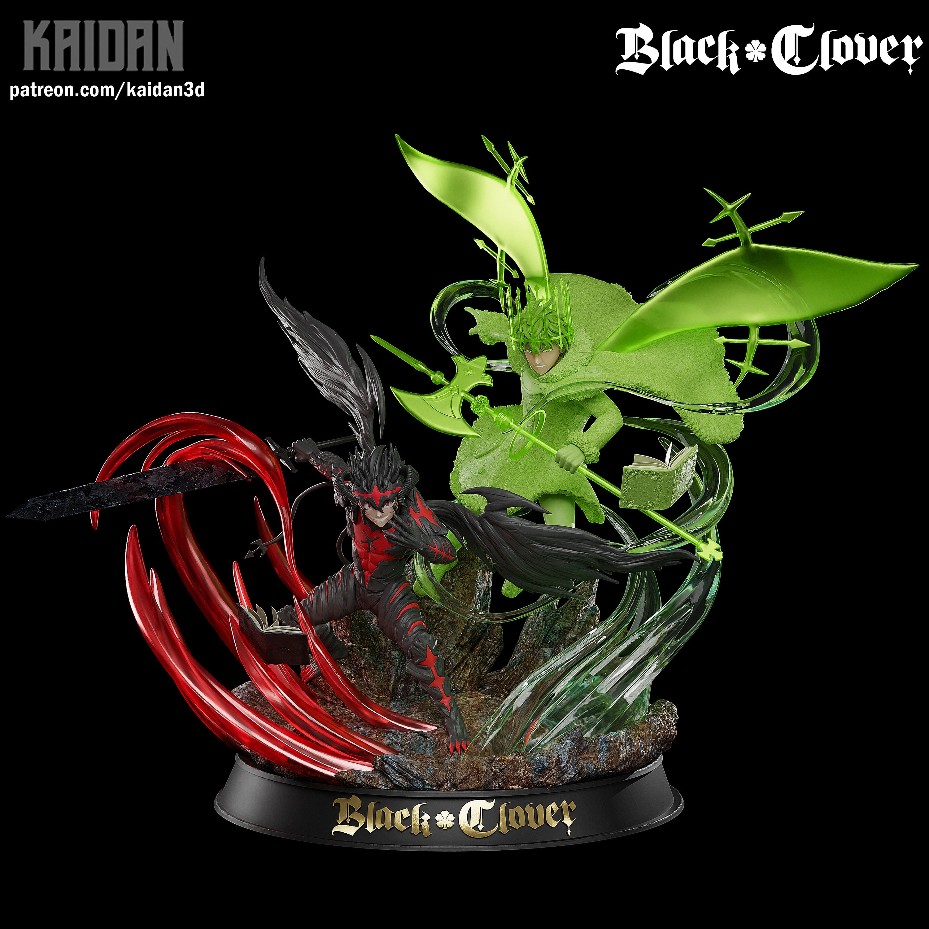 Black Clover Asta STL Model for Resin Figure 3D Printing 3D Model STL ...