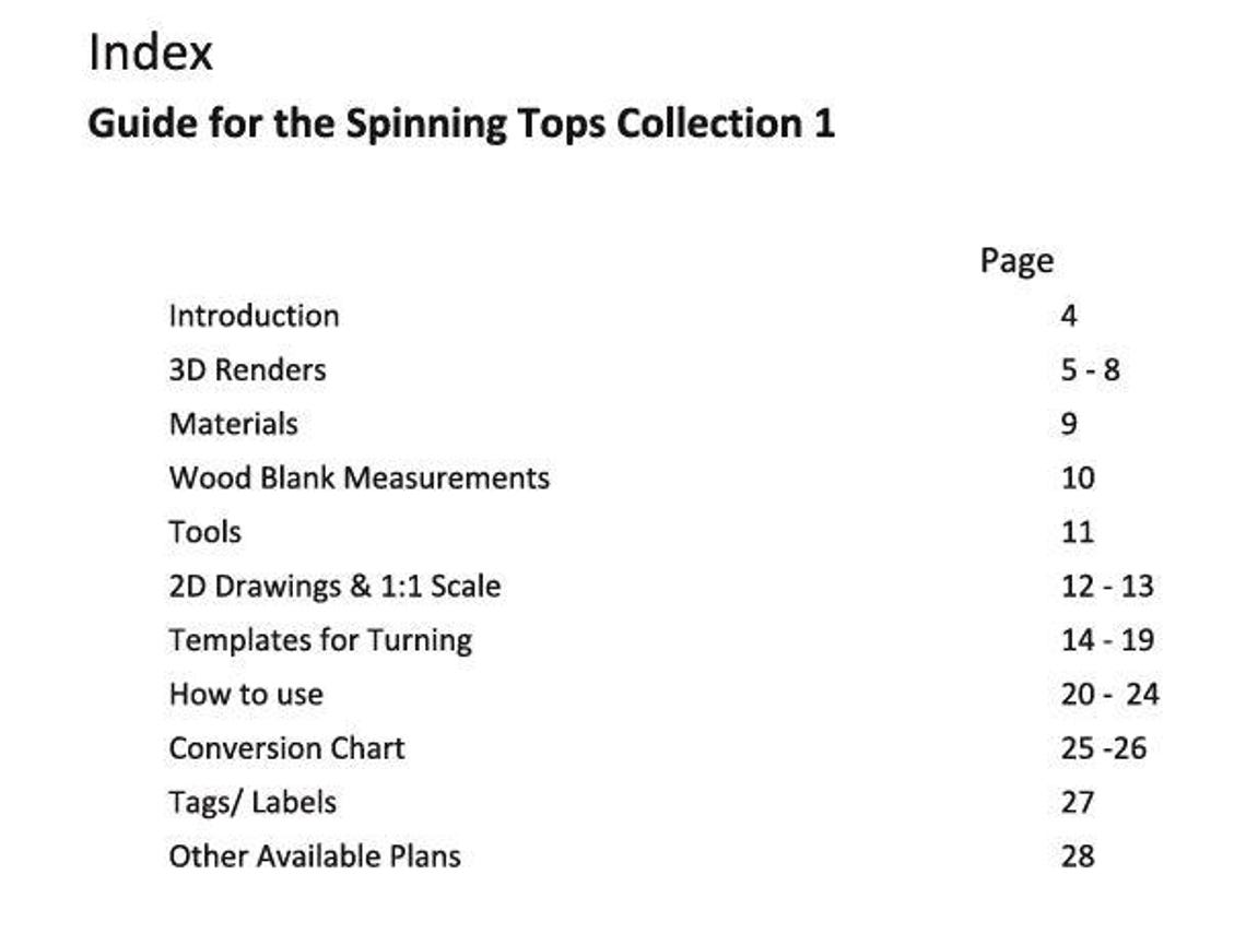 Spinning Top Plan for Woodturning Instructions for Wood Toy Plans Wood ...
