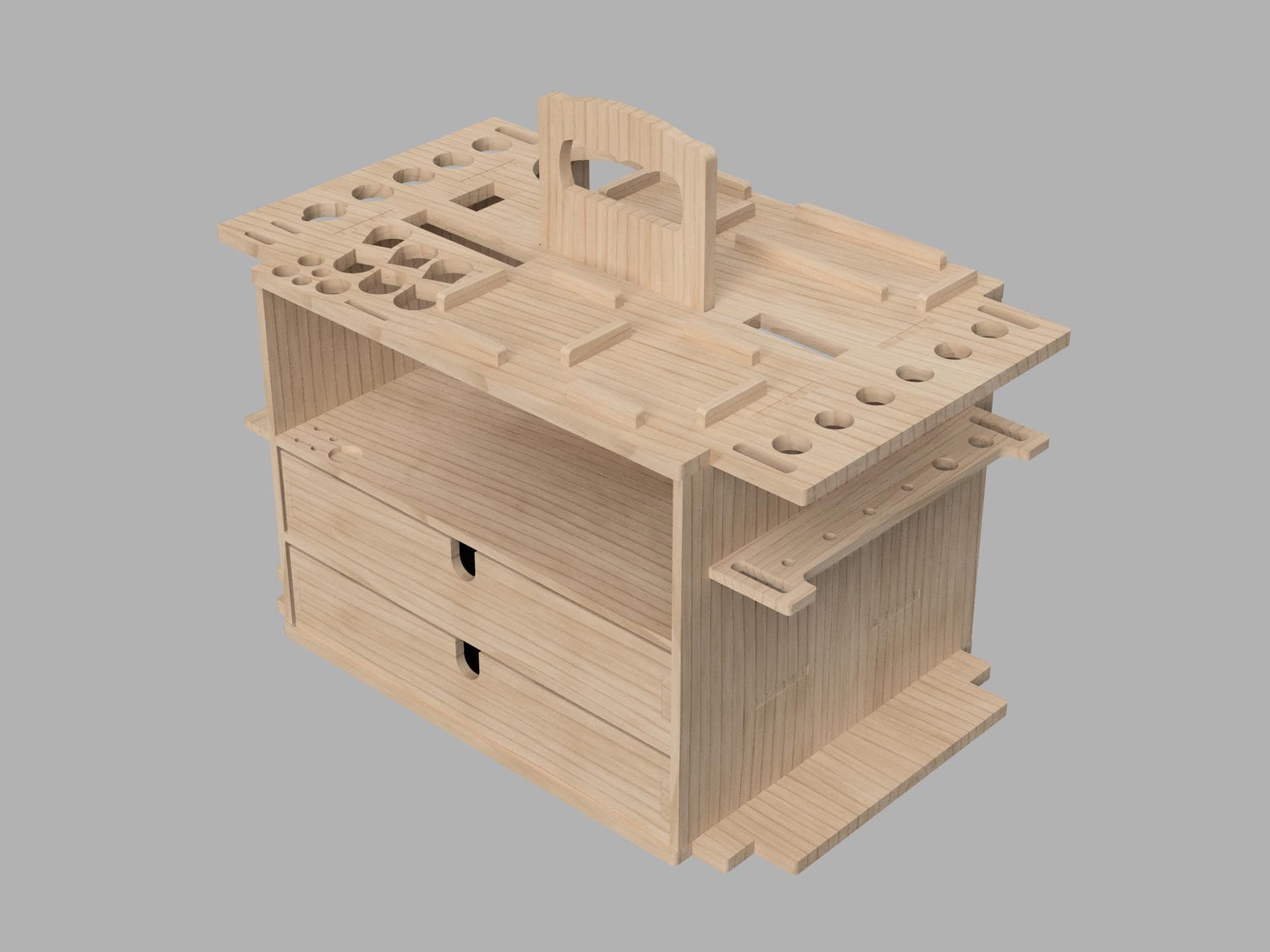 Toolbox Plans CNC Files for Wood Working Projects - CNC Router Drawings ...