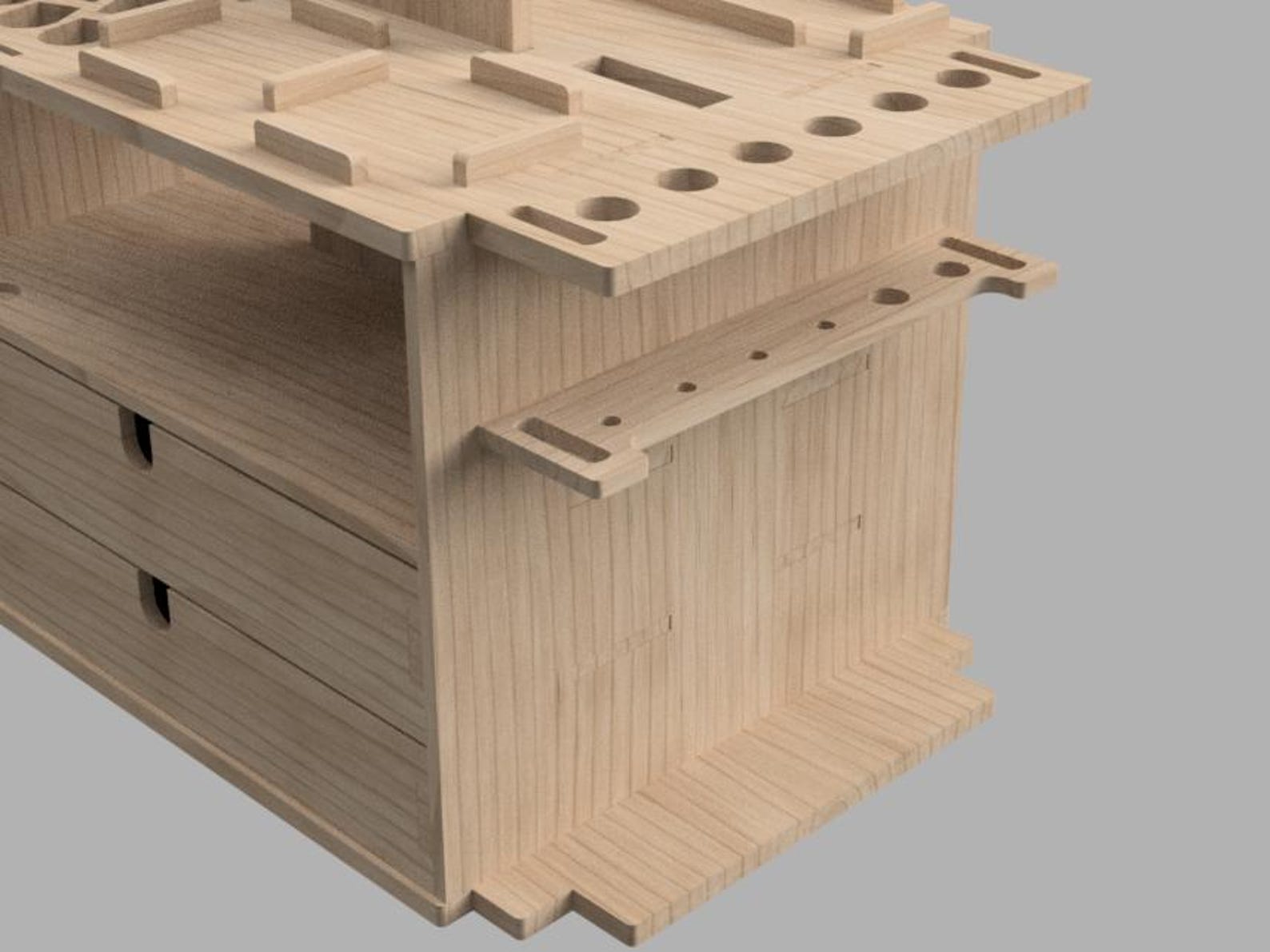 Toolbox Plans CNC Files for Wood Working Projects - CNC Router Drawings ...