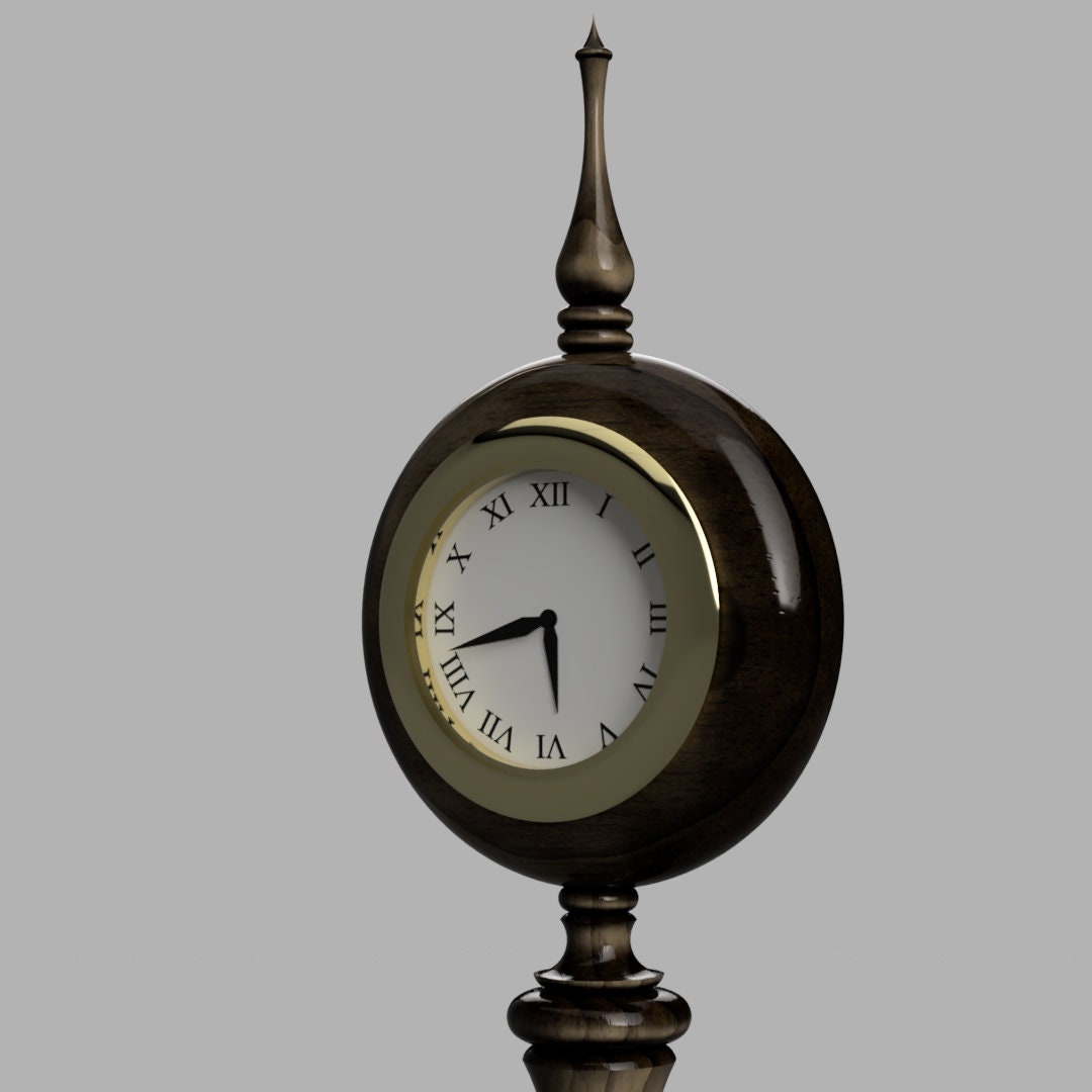 Standing Clock Woodturning Plan for Wooden Clock Making Project ...