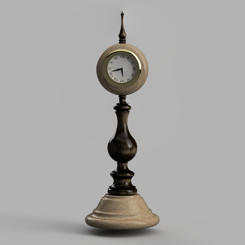 Standing Clock Woodturning Plan for Wooden Clock Making Project ...