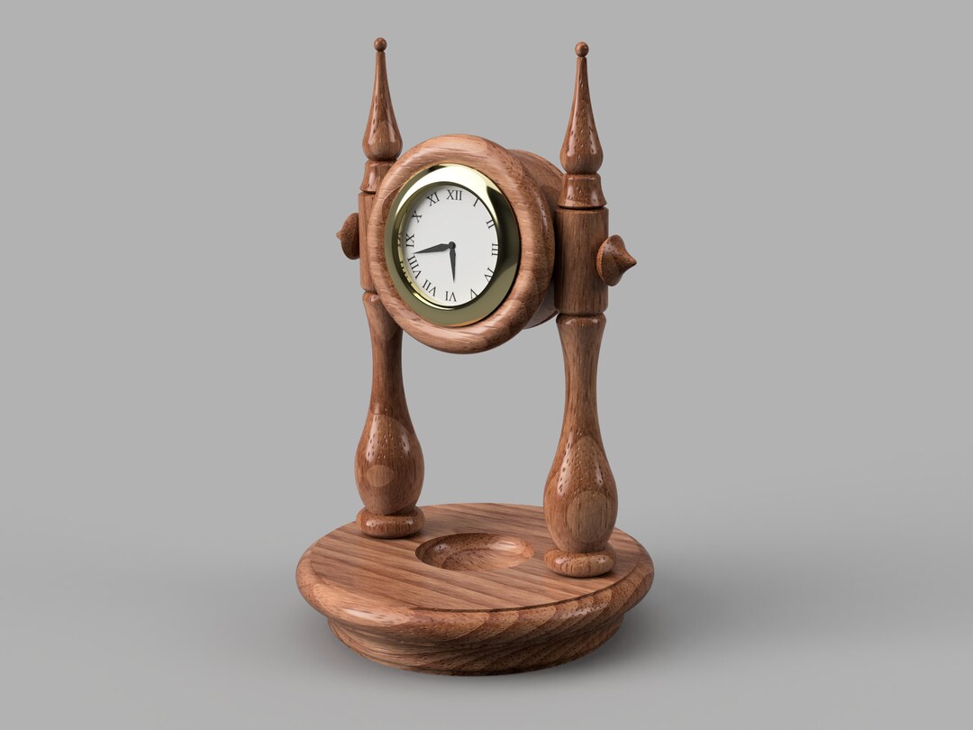 PDF Download, Desk Clock Woodturning Plan for Clock Making Plans for ...