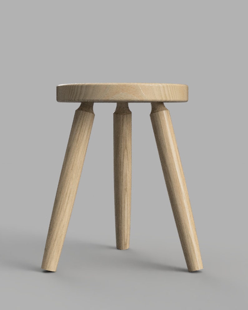 Wood Stool - 3 Legged Stool Wood Turning Plans for Irish Milking Stool ...