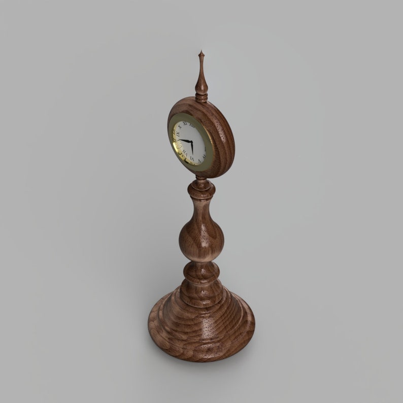 Standing Clock Woodturning Plan for Wooden Clock Making Project ...