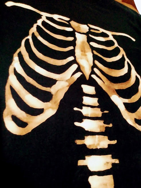 Bleached Skeleton Ribcage Design Handmade Stencil Art Size - Etsy