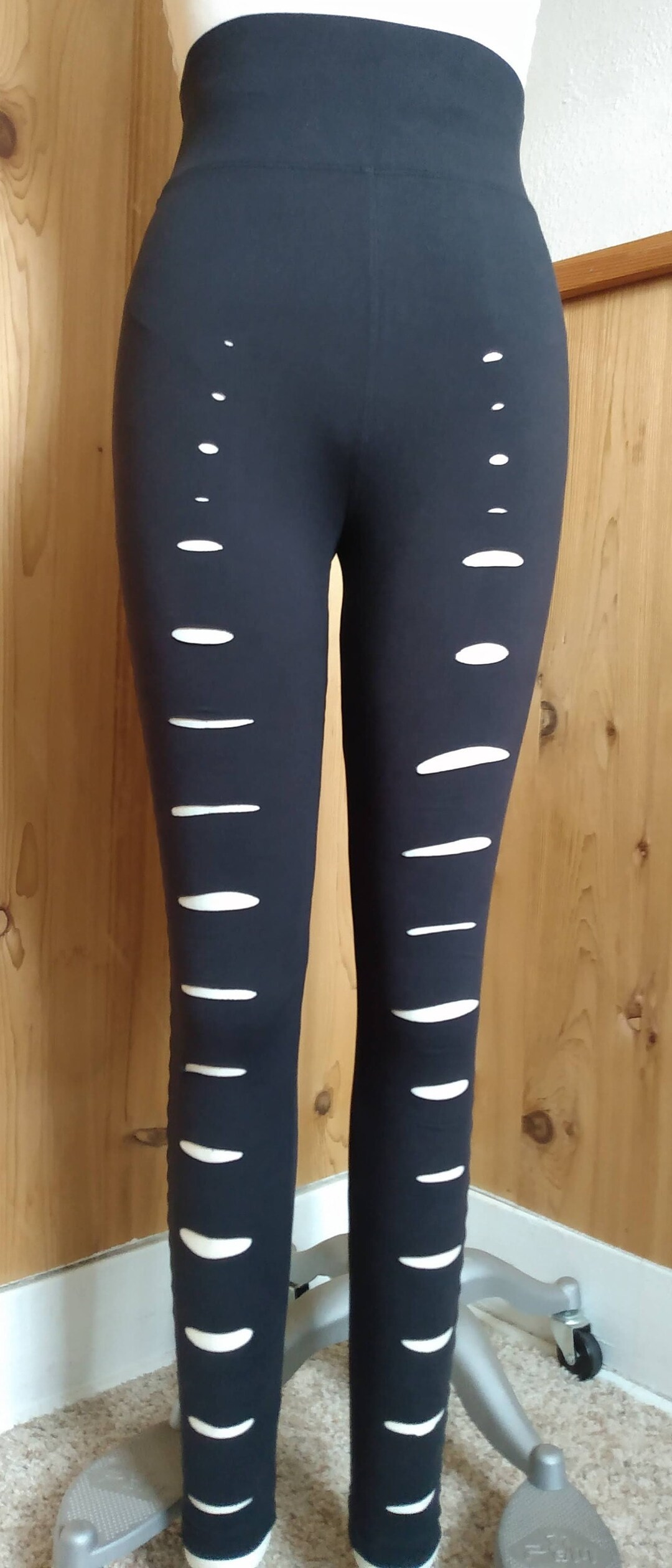 Refashioned Goth Style Punk Fashion Pants Slashed Leggings - Etsy
