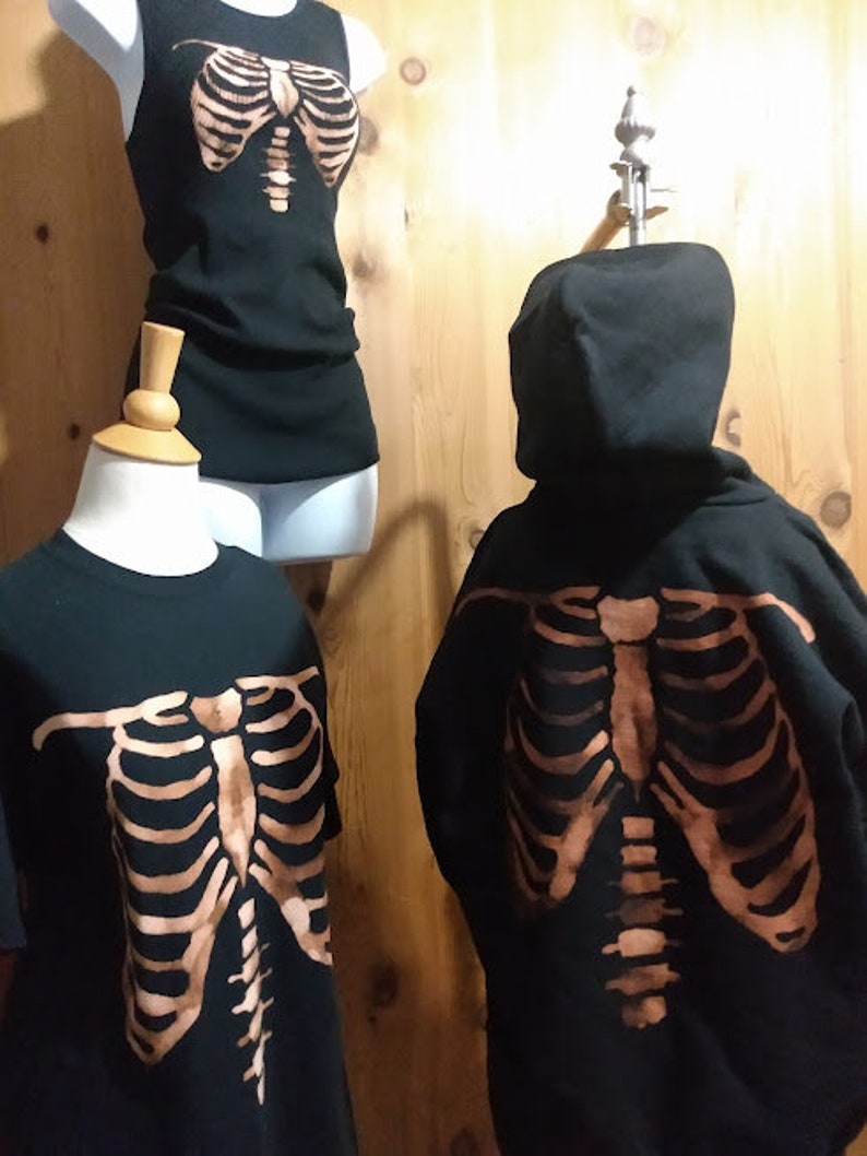 Bleached Skeleton Ribcage Design Handmade Stencil Art Size - Etsy