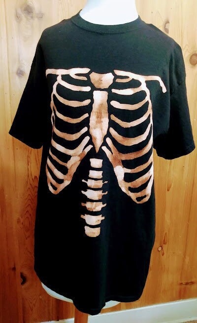 Bleached Skeleton Ribcage Design Handmade Stencil Art Size - Etsy
