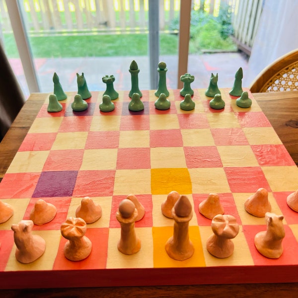 Ceramic Chess Set - Etsy