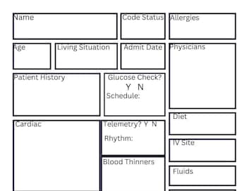 Color SBAR Guide Easy Nurse Report - Etsy