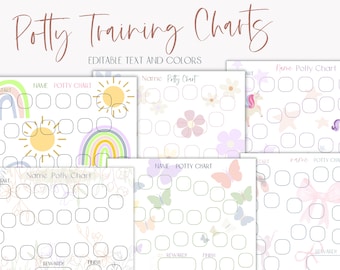 Potty Training Chart, Toddler Reward Chart, Sticker Chart, Printable ...