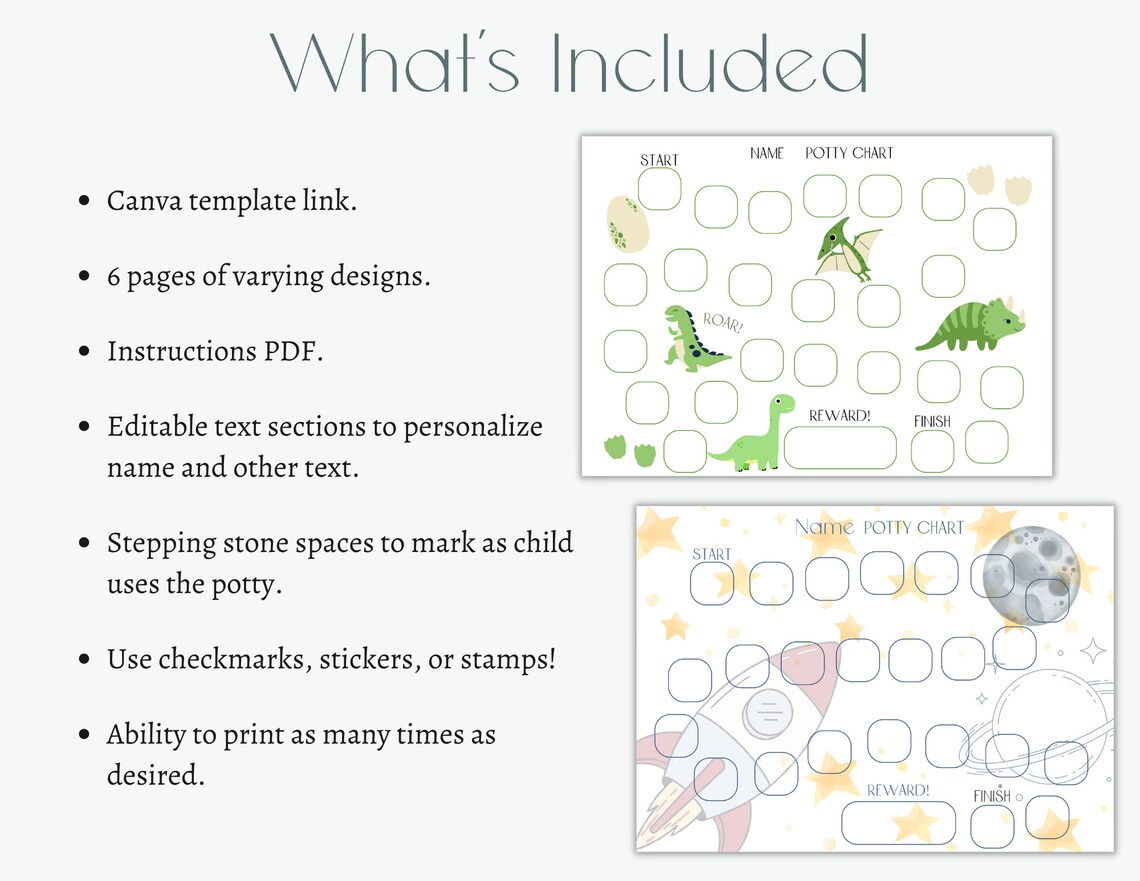 Potty Training Chart, Boy Potty Chart, Printable Potty Chart, Toddler ...