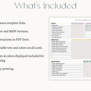 Editable Family Chore Chart: Cleaning Schedule Checklist (digital ...