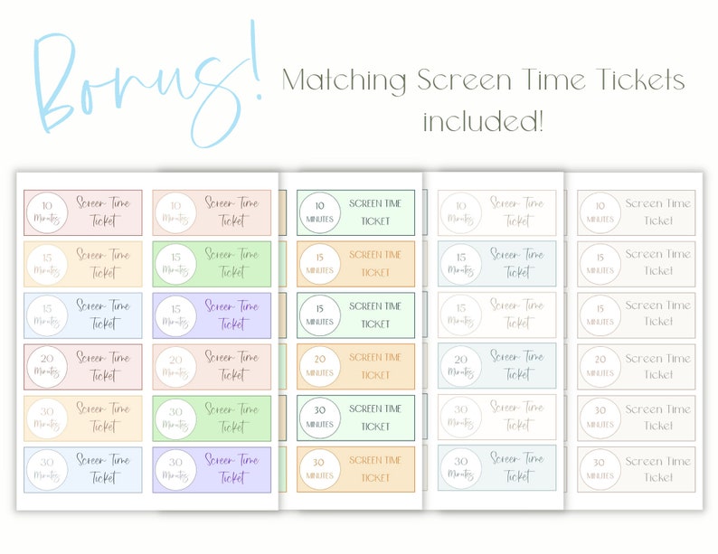 Screen Time Checklist, Screen Time Rewards, Kids Screen Time, Screen ...