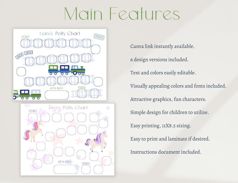 Potty Training Chart, Toddler Reward Chart, Sticker Chart, Printable ...