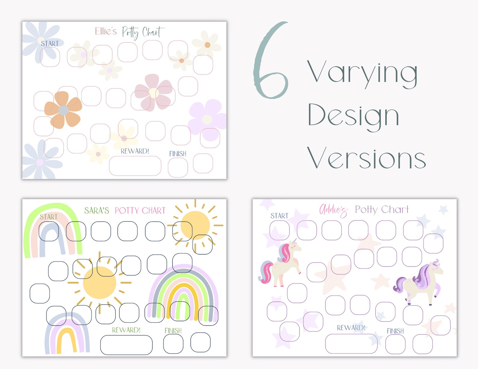 Potty Training Chart, Girl Potty Chart, Printable Potty Chart, Toddler ...