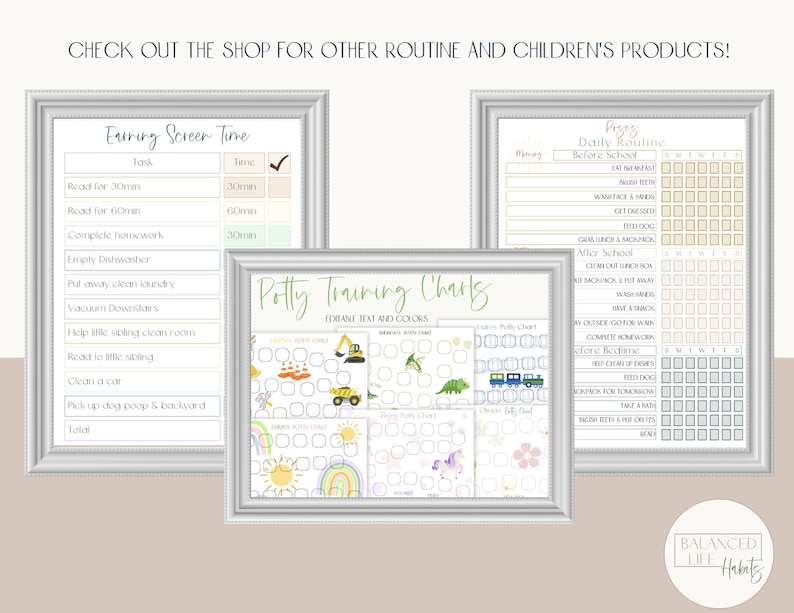 Kids Daily Routine Cards | Visual Schedule | Montessori Chart ...