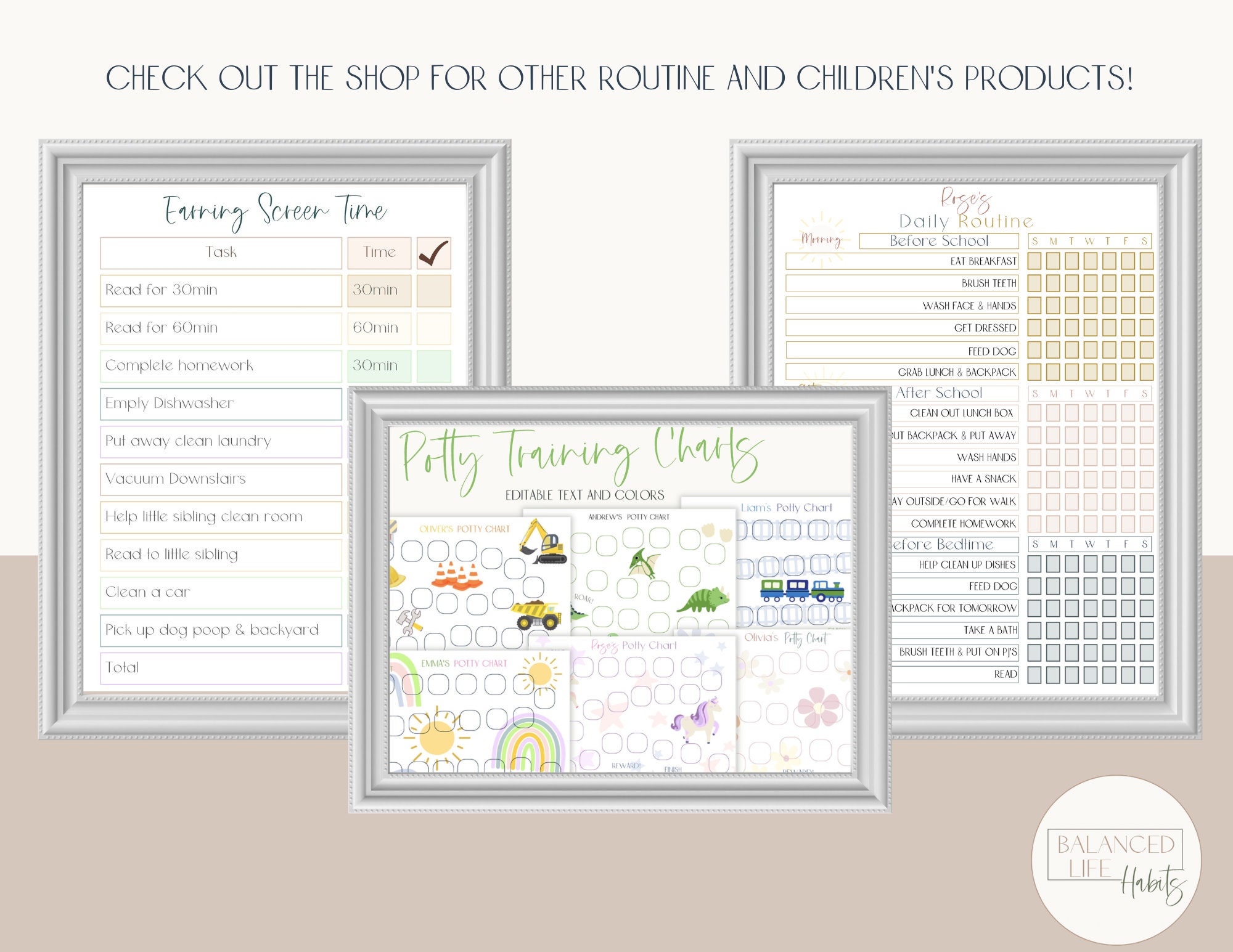Kid's Daily Routine Cards, Routine Cards, Toddler Routine, Picture ...