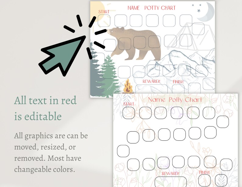 Printable Potty Training Chart: Editable Sticker Reward Tracker ...