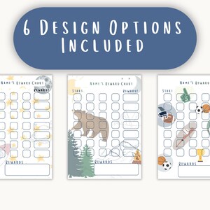 Customizable Kids Reward Chart | Instant Download | A4 & US Letter ...