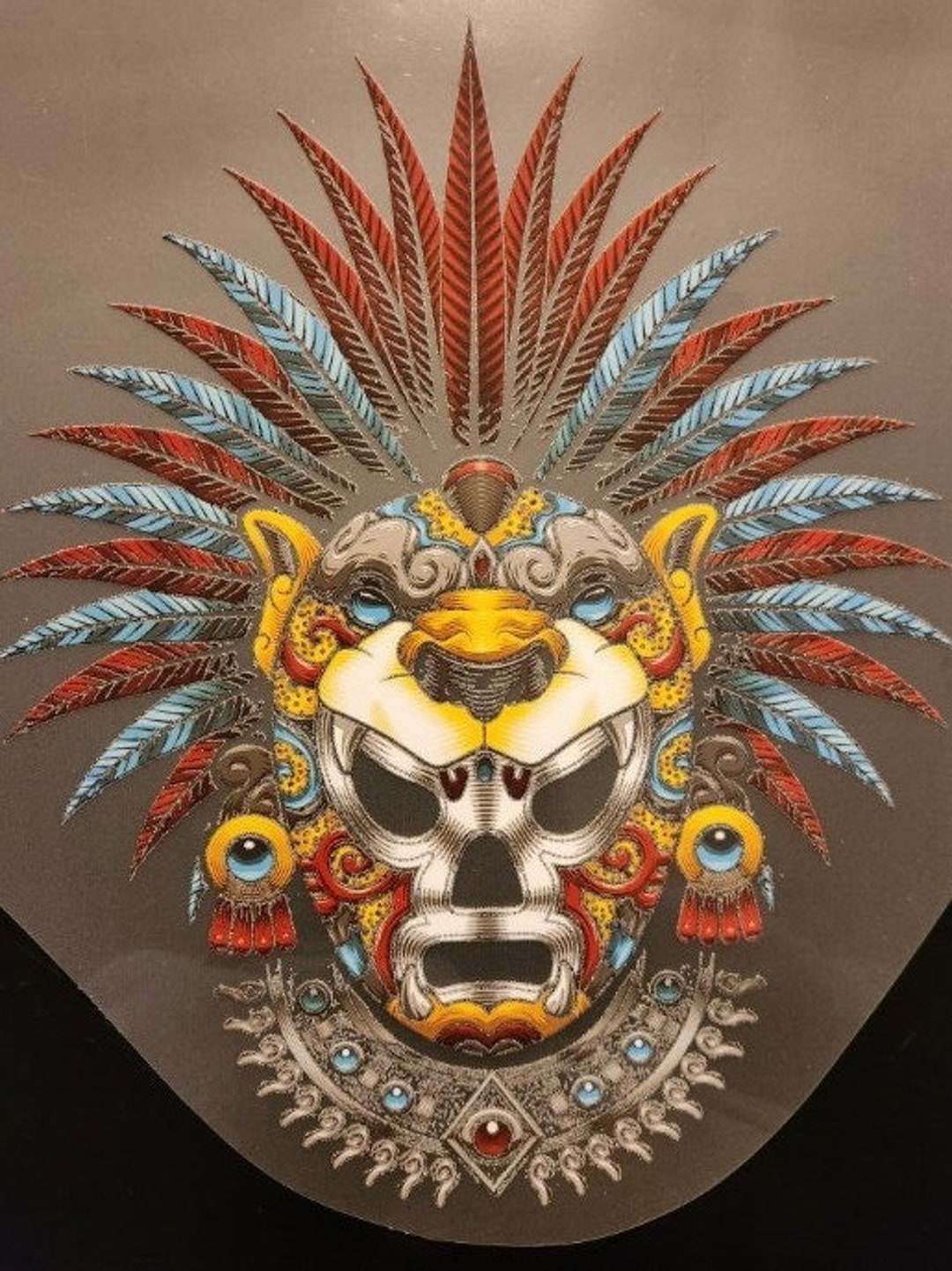 DTF Aztec Mask Plastisol Heat Transfer - Etsy