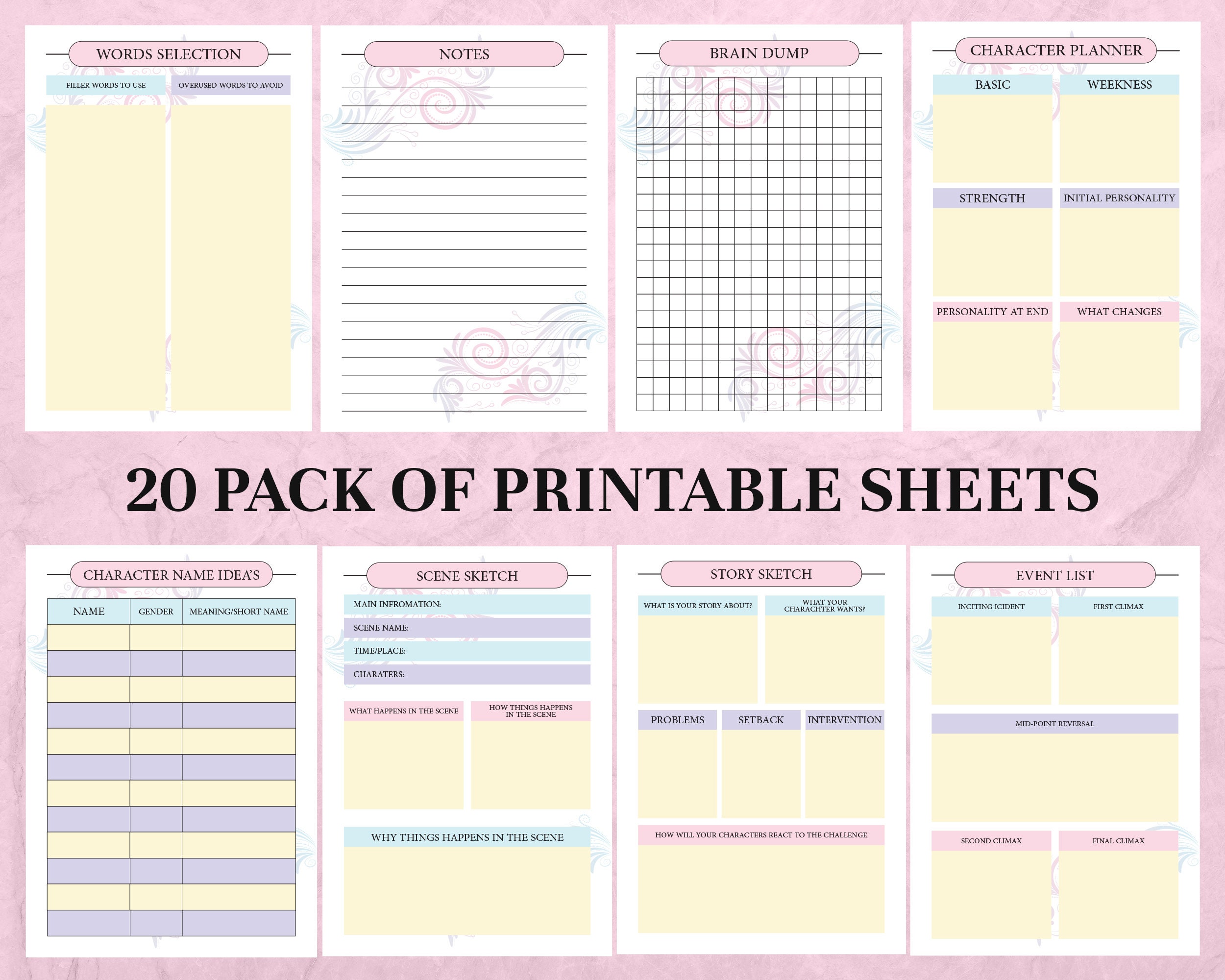 The Ultimate Novel Planner Workbook Book Writing Planner Nanowrimo ...