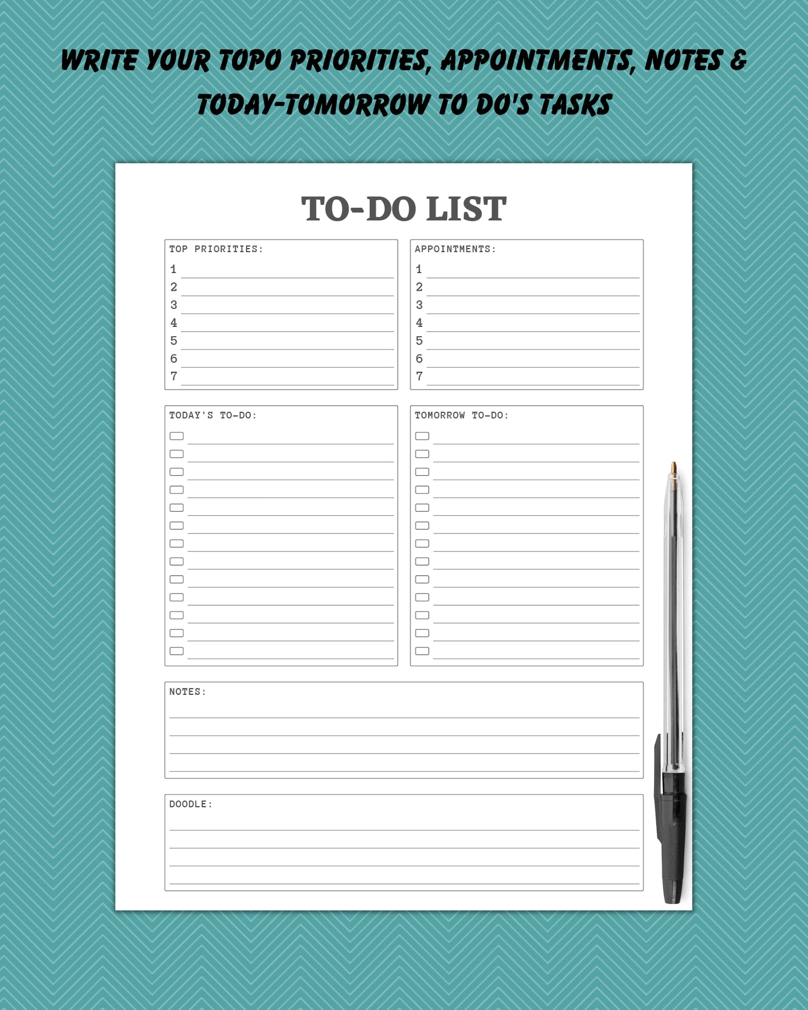 Printable to Do List Simple Tasks List Template Checklist - Etsy