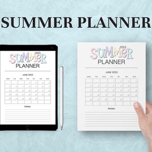 Summer Planner 2023 Printable Kids Schedule Summer Chore Chart Weekly ...