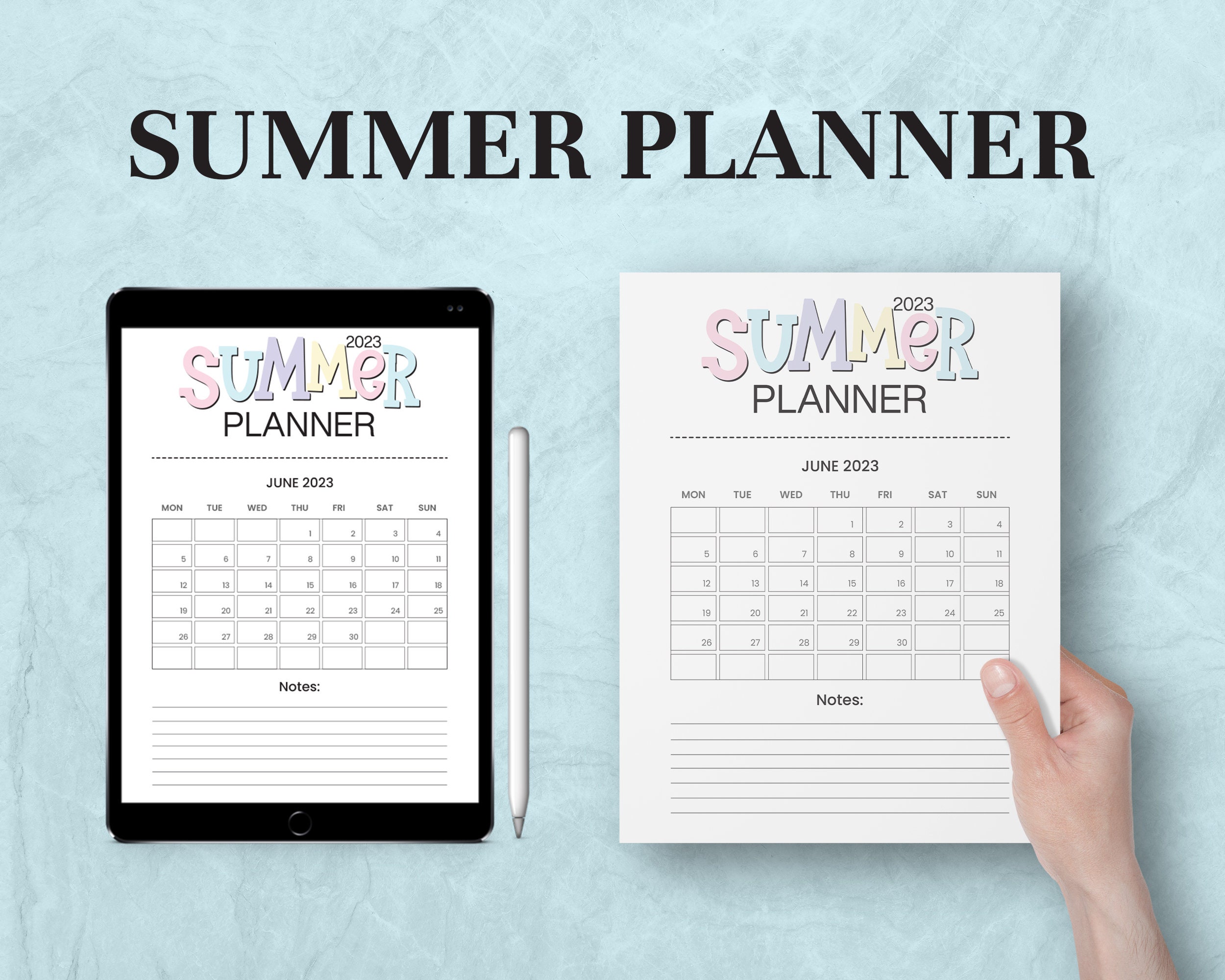 Summer Planner 2023 Printable Kids Schedule Summer Chore Chart Weekly ...