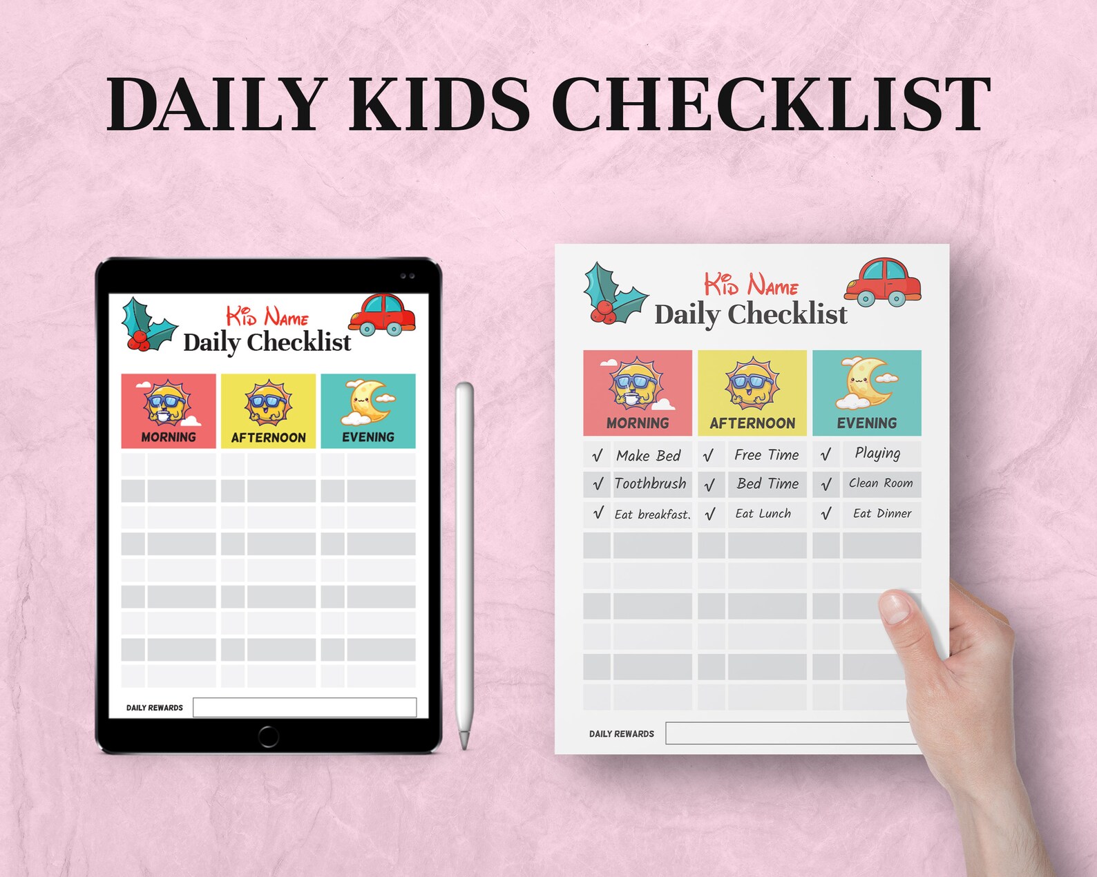 Ultimate Kids Daily Routine Checklist | Digital Kids Responsibility ...
