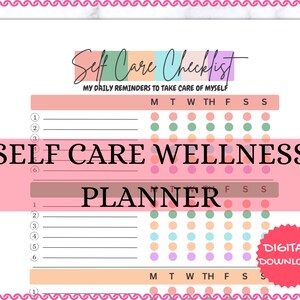 Self-care Planner | Self Care Checklist | Selfcare Tracker | Printable ...