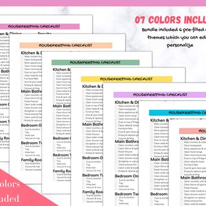 Cleaning Checklist Printable | Cleaning Schedule | Family Cleaning ...