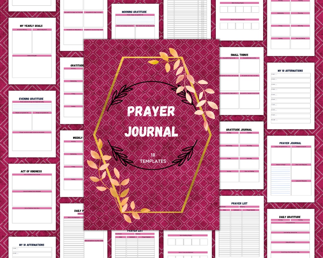Prayer Journal Printable | Daily Prayer Planner | Digital Bible Study ...