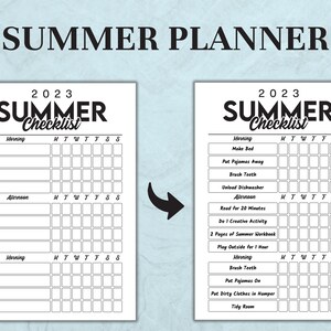 Summer Planner 2023 Printable | Kids Schedule | Summer Chore Chart ...