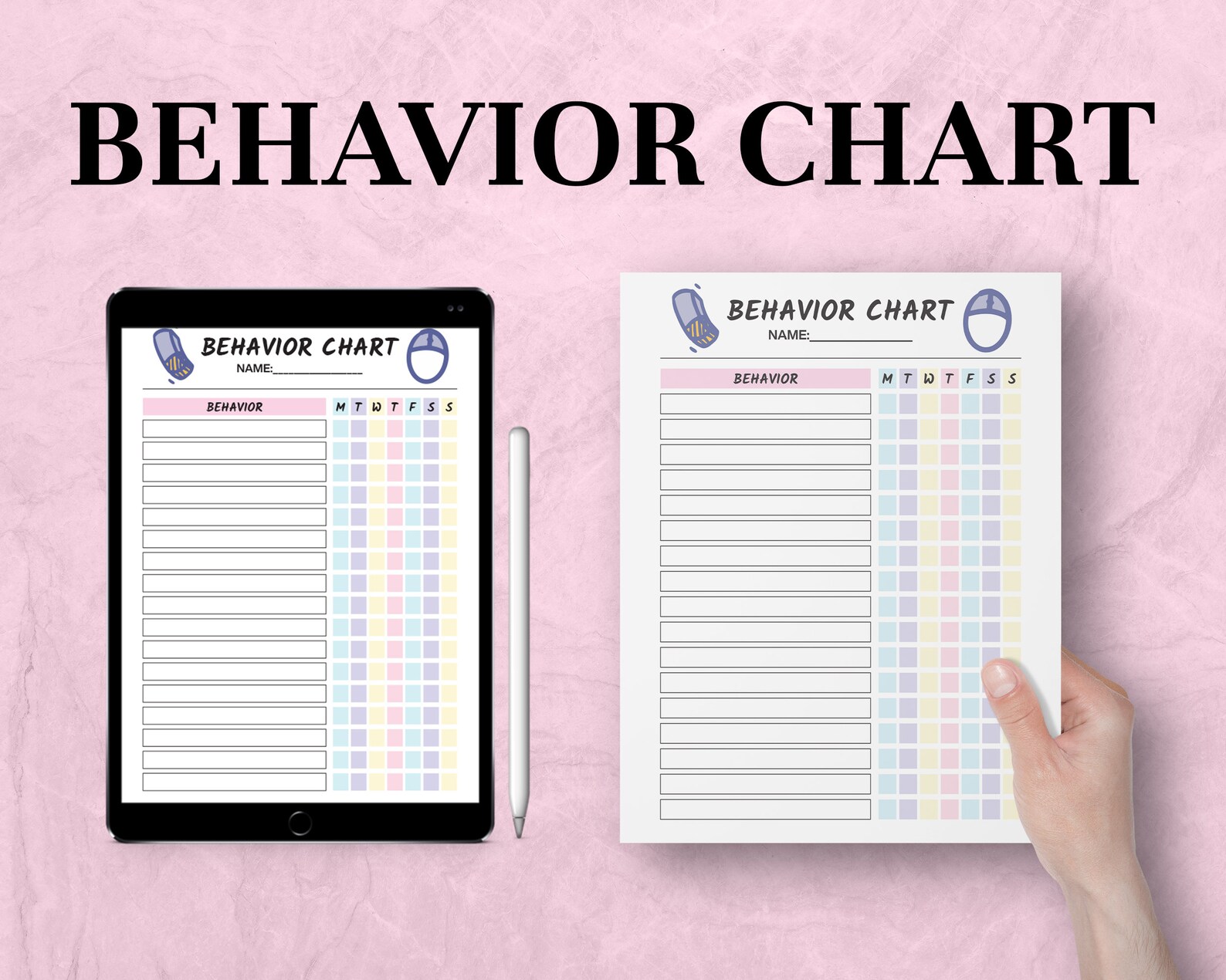 Behavior Chart Printable Behavior Management Chart Digital Toddler ...