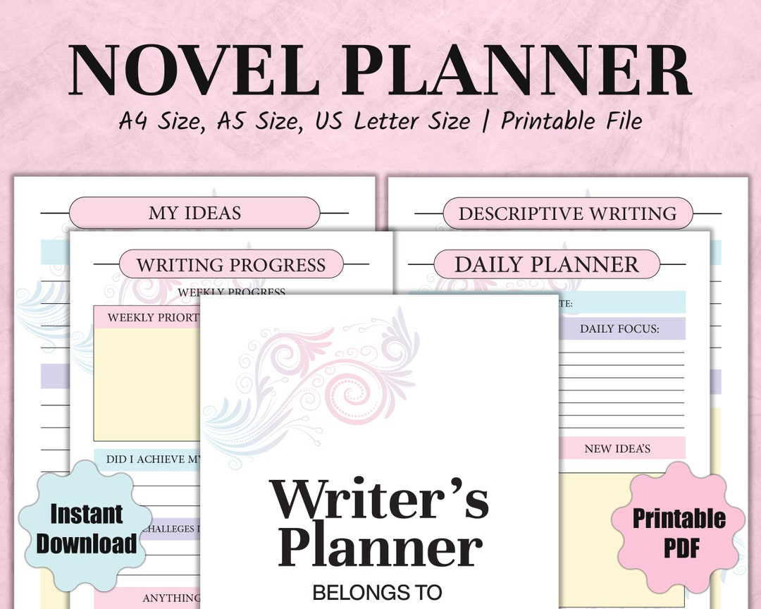 The Ultimate Novel Planner Workbook Book Writing Planner Nanowrimo ...