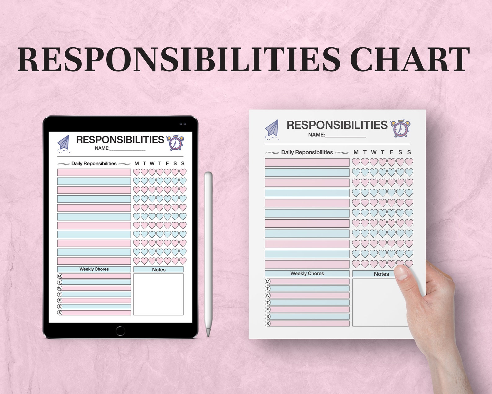 Ultimate Kids Responsibility Chart Kids Daily Routine Checklist ...