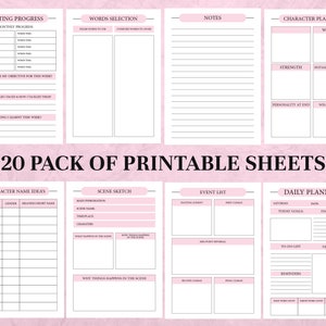 The Ultimate Novel Planner Workbook | Book Writing Planner | Nanowrimo ...