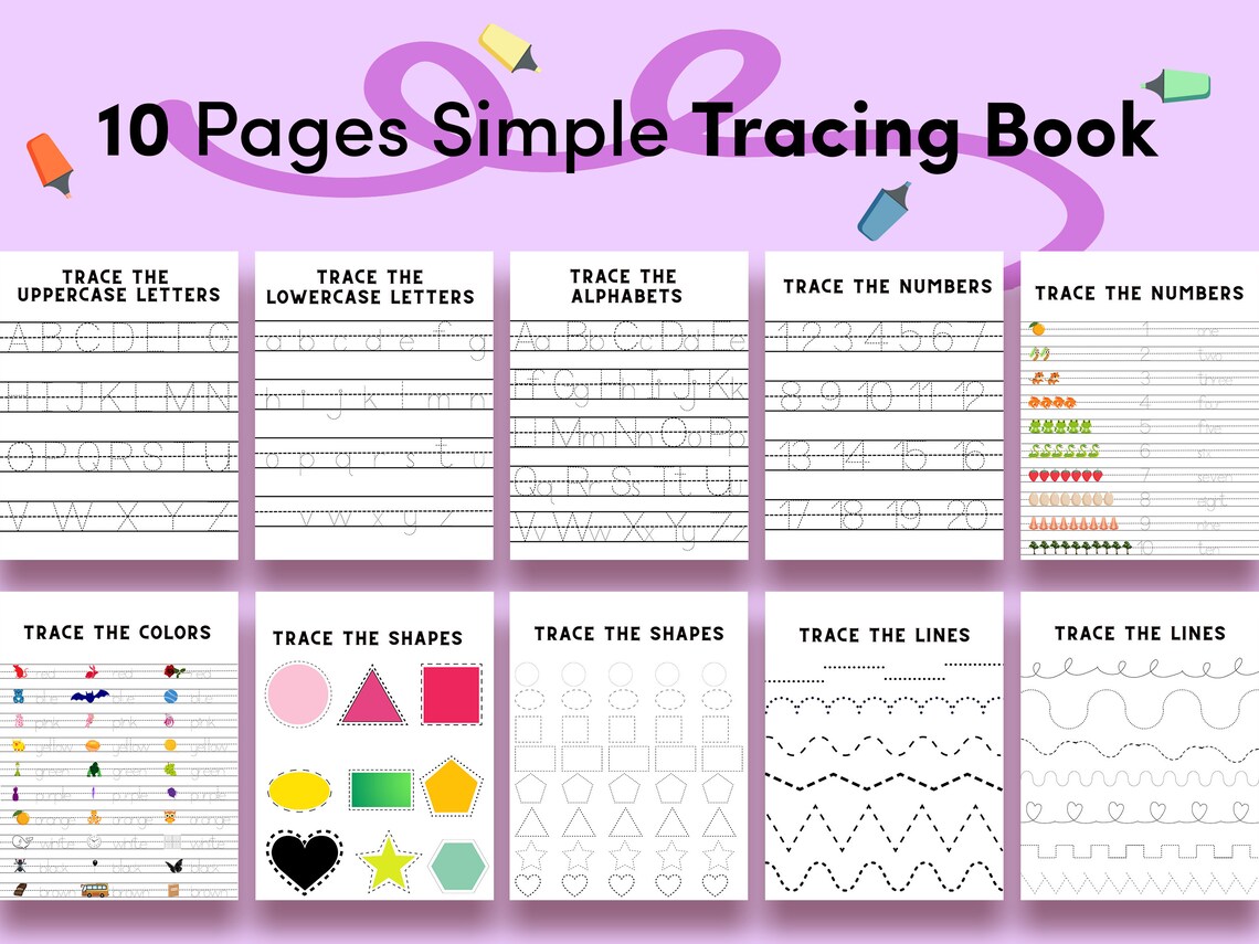 Ultimate Tracing Worksheet Bundle Printable | Uppercase & Lowercase ...