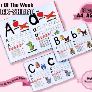 Alphabet Worksheets Bundle Printable | Uppercase & Lowercase Template ...