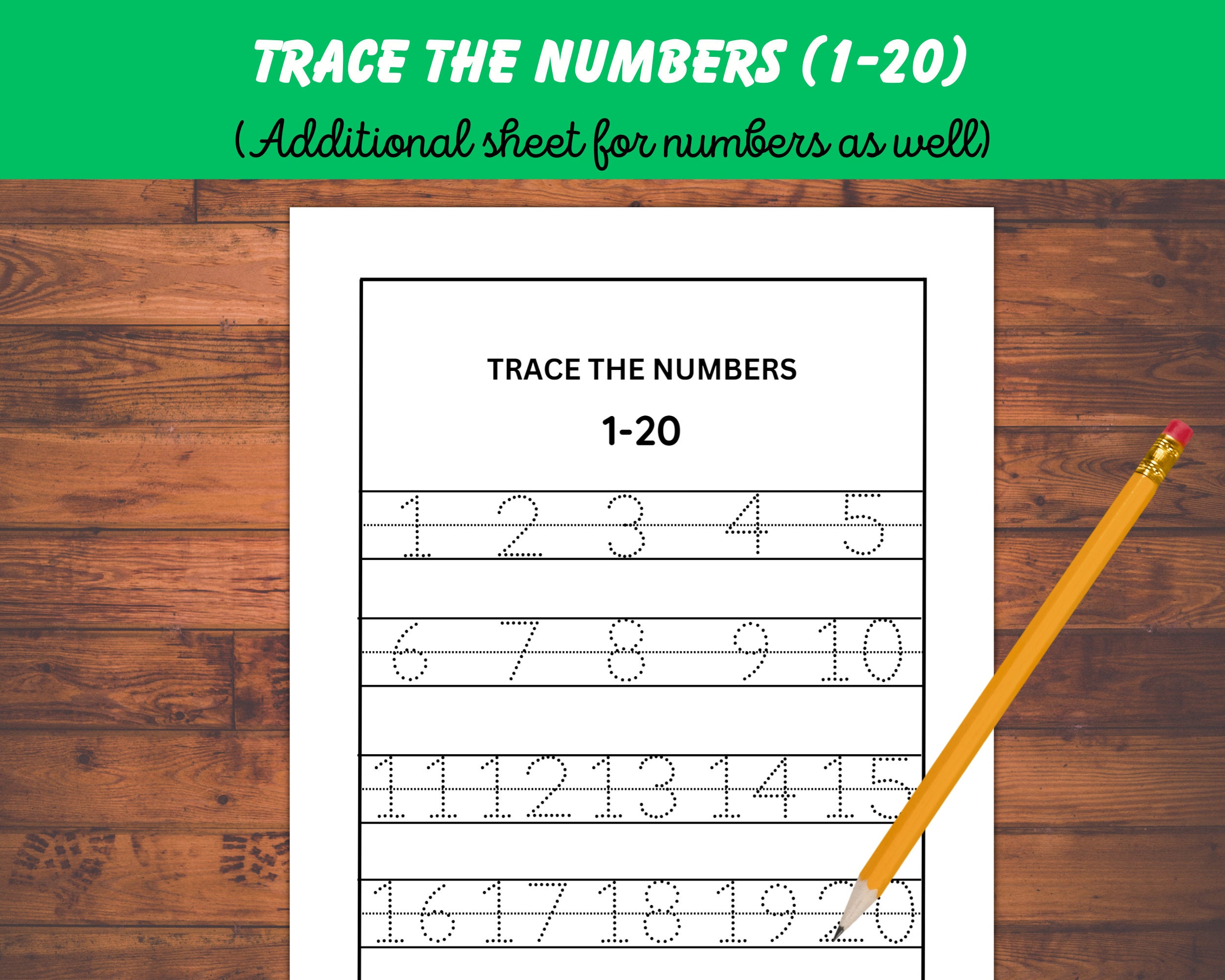 Alphabet & Number Tracing Sheet Printable ABC Tracing Handwriting ...