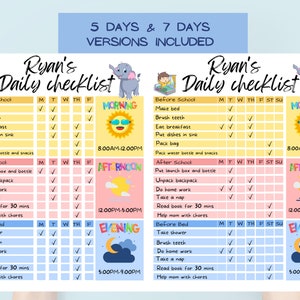 Ultimate Kids Daily Routine Checklist | Digital Kids Responsibility ...